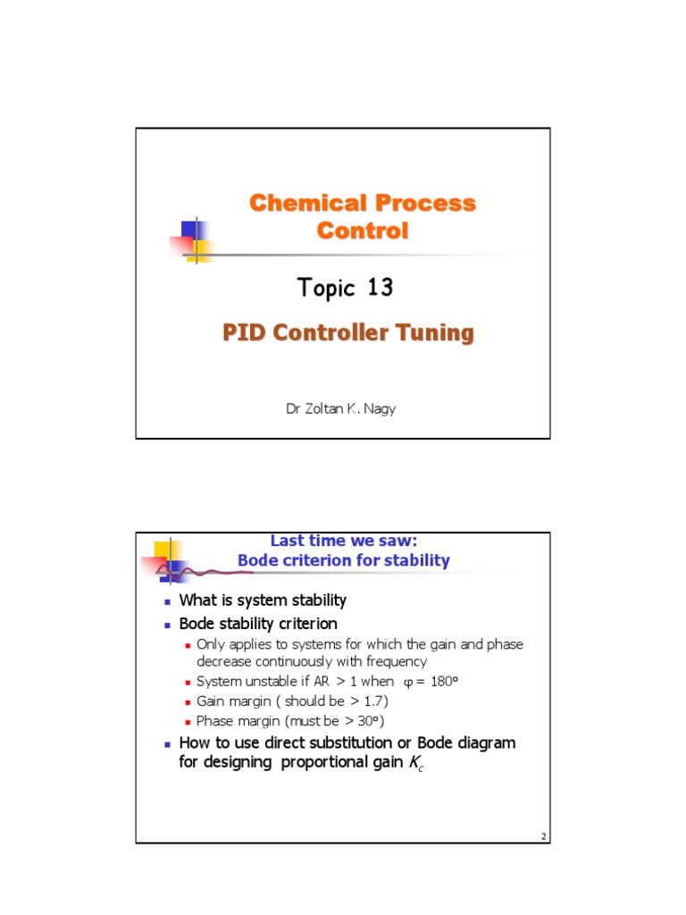 Processcontrol Topic13 Pidtuning | PDF | Teaching Methods & Materials | Science & Mathematics