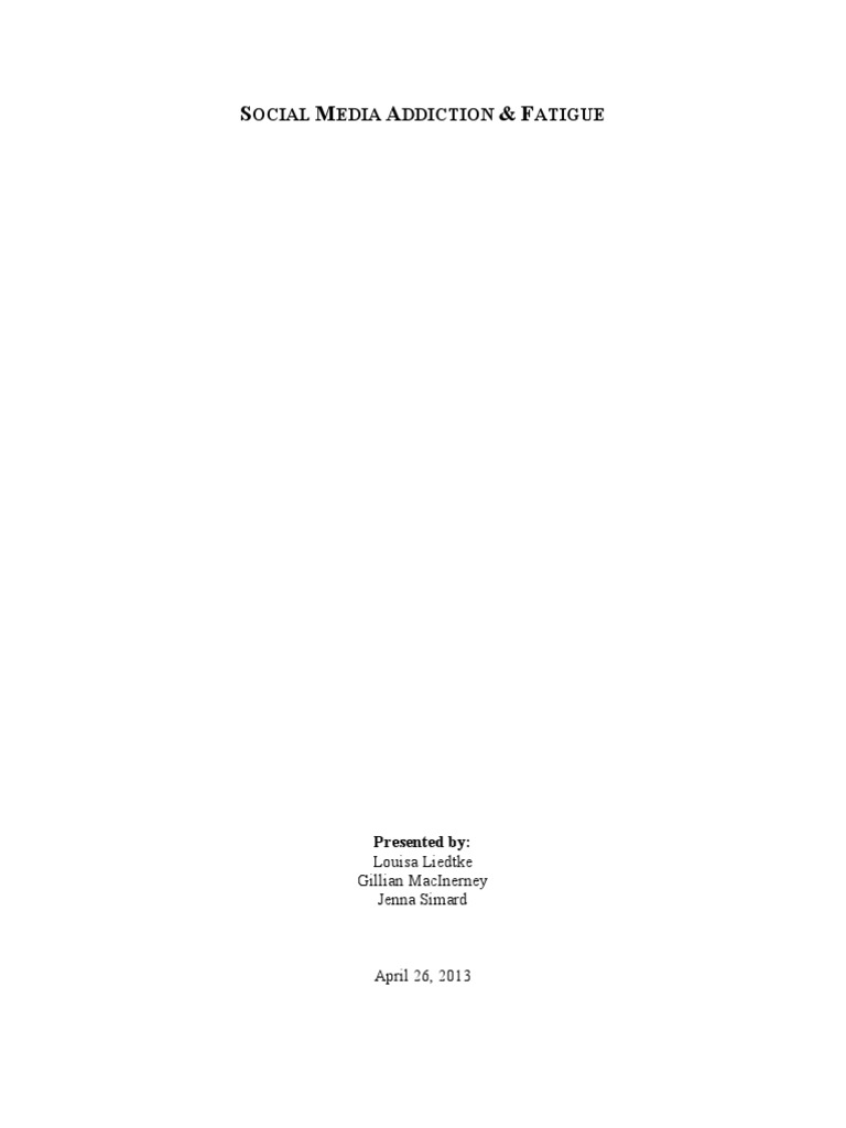 Social Media Addiction Research II | PDF | Social Media | Popular ...