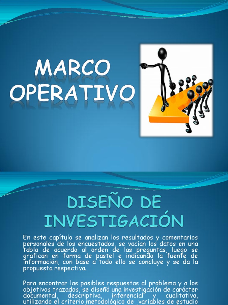 Presentacin de Marco Operativo | PDF | Hipótesis | Cuestionario