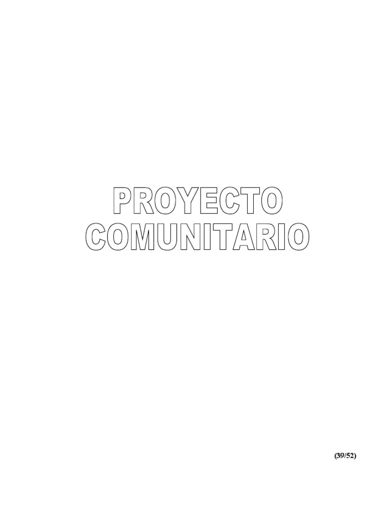 Formato de Proyecto Comunitario | PDF | Cooperativa | Esencia