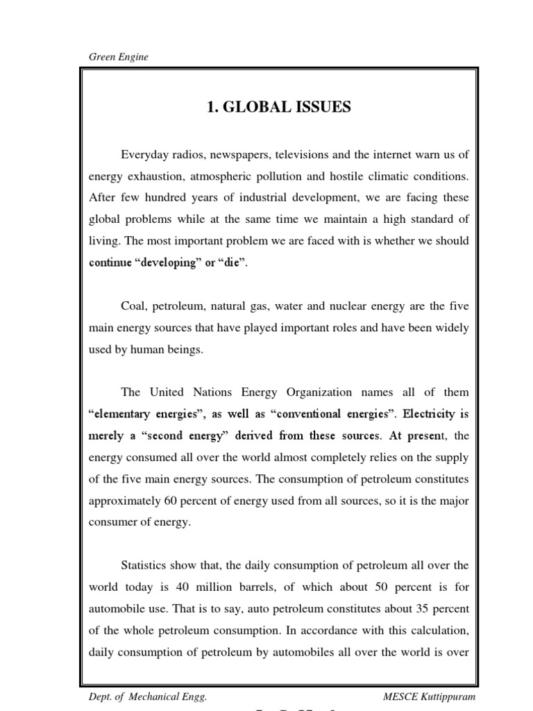 Innovative Green Engine Technology | PDF | Internal Combustion Engine ...