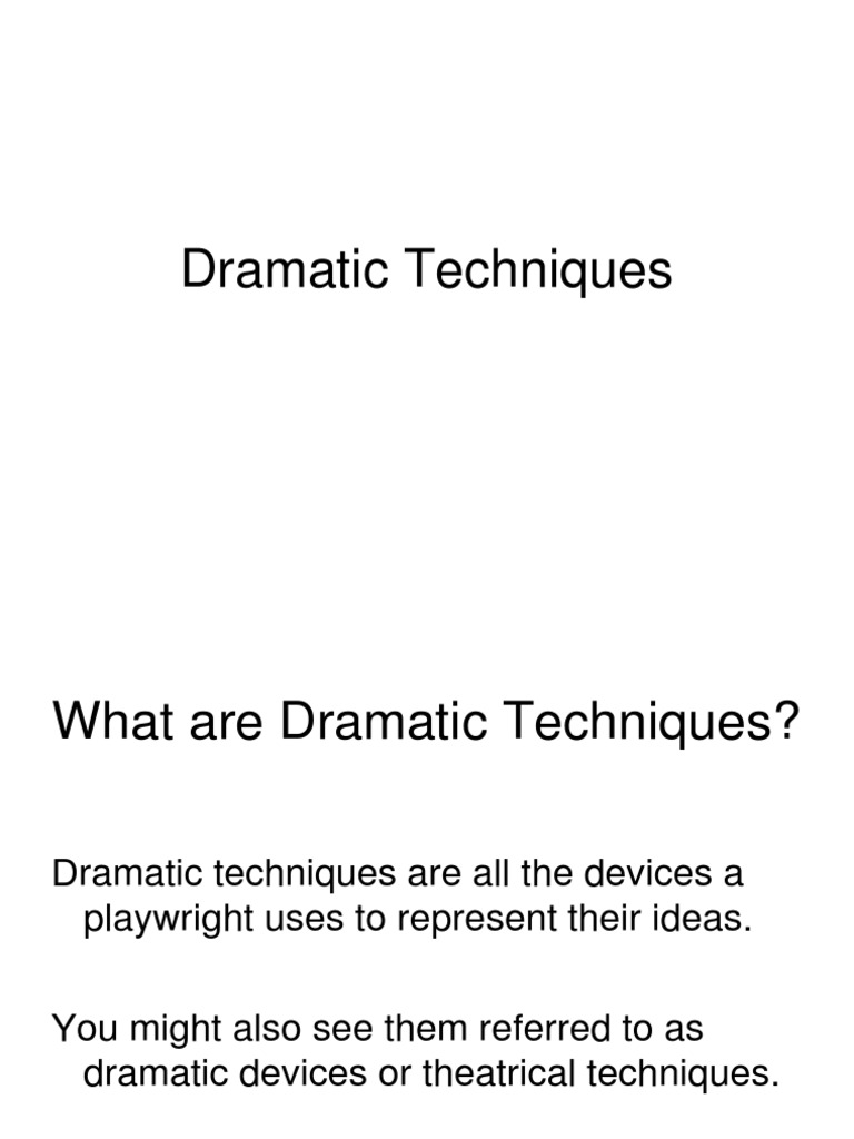 Dramatic Techniques | PDF | Hamlet | Poetry