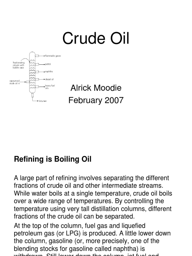 Crude Oil | PDF | Cracking (Chemistry) | Oil Refinery