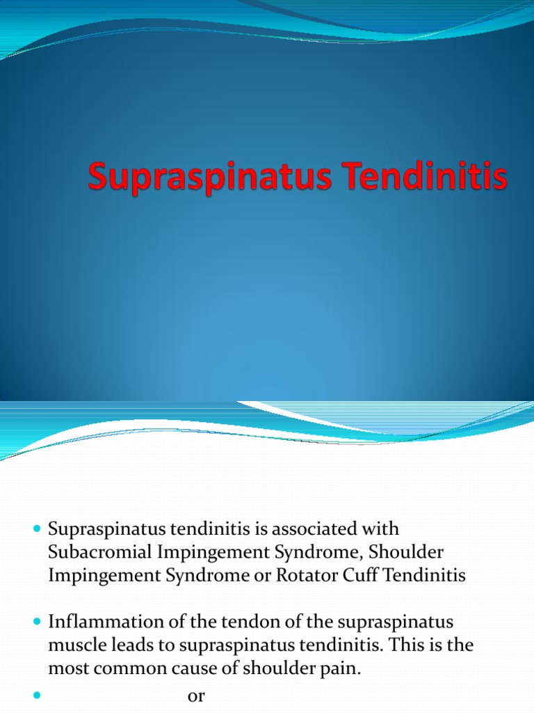 Supraspinatus Tendinitis | PDF | Shoulder | Dance Science