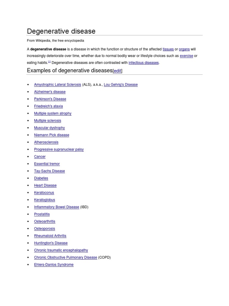 Degenerative Disease | PDF