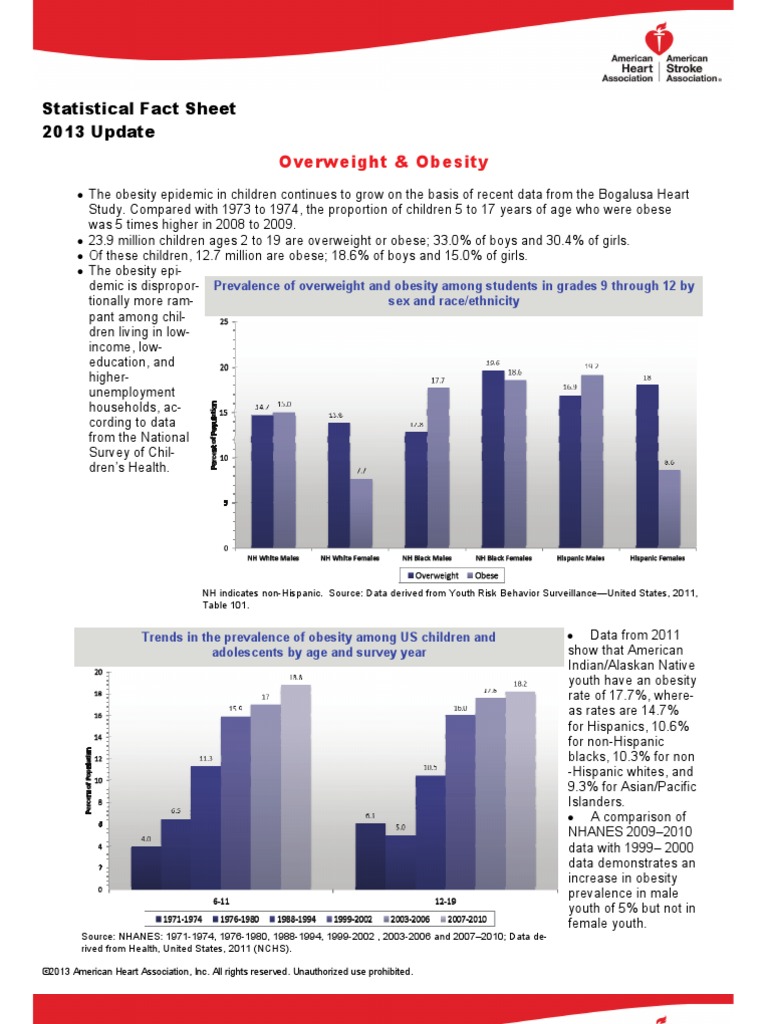 Overweight & Obesity: Statistical Fact Sheet 2013 Update | PDF ...