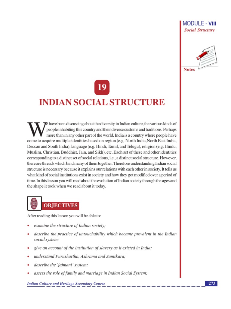 Indian Social Structure | PDF
