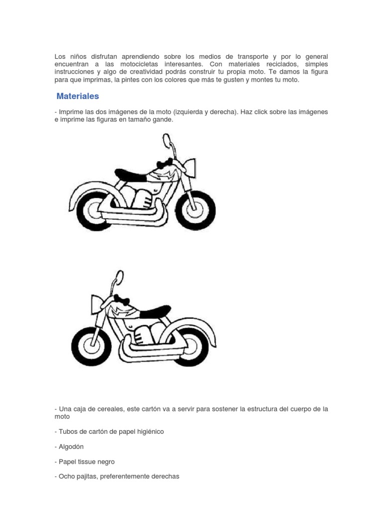 Moto de Cartón | PDF
