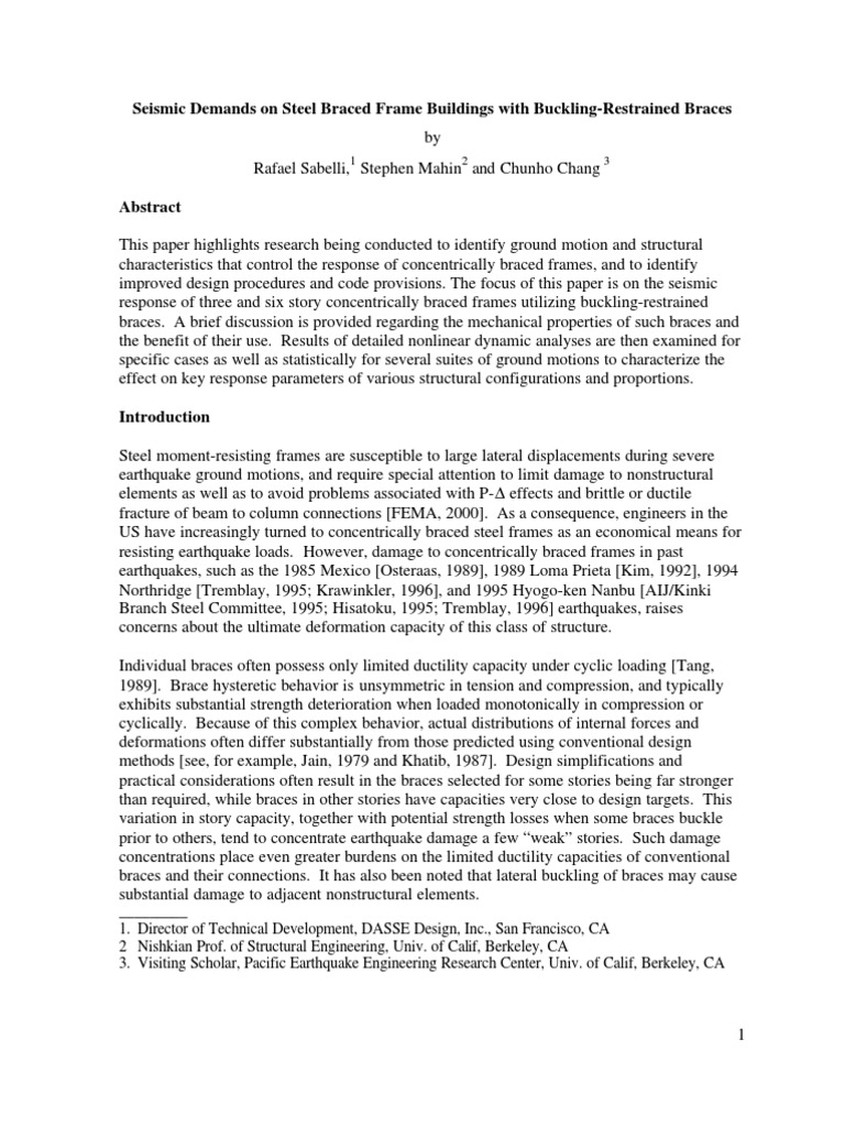 Braced Frames | PDF | Strength Of Materials | Buckling