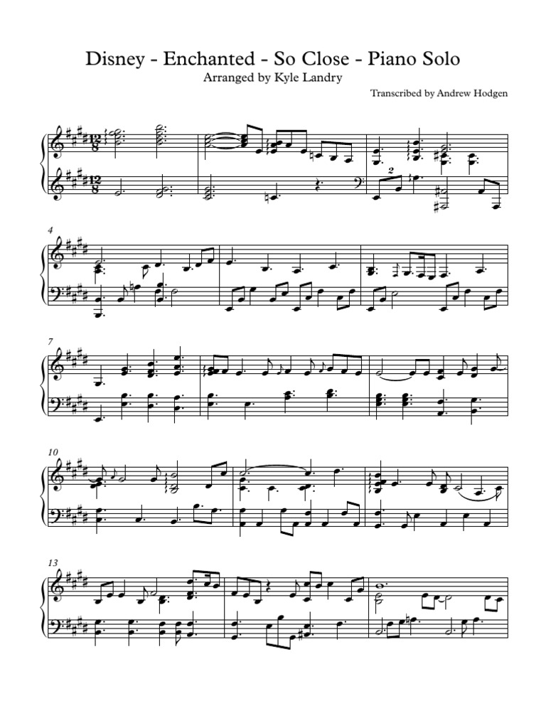 Enchanted So Close Sheets - Full Score | PDF