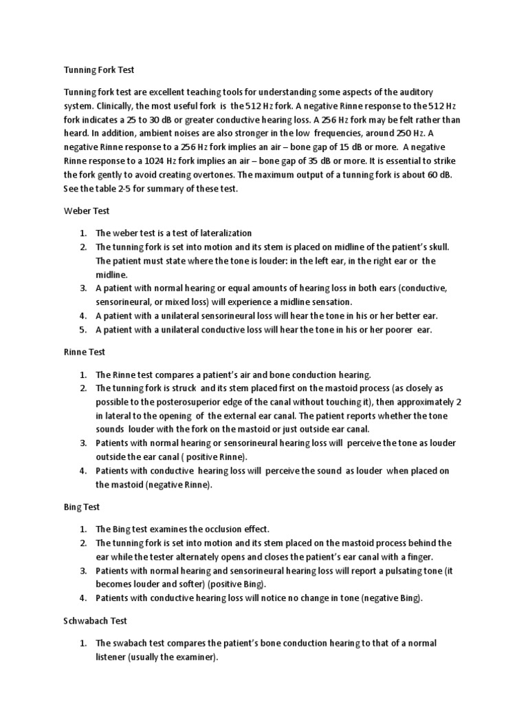 Tes Garpu Tala | PDF | Hearing Loss | Auditory System