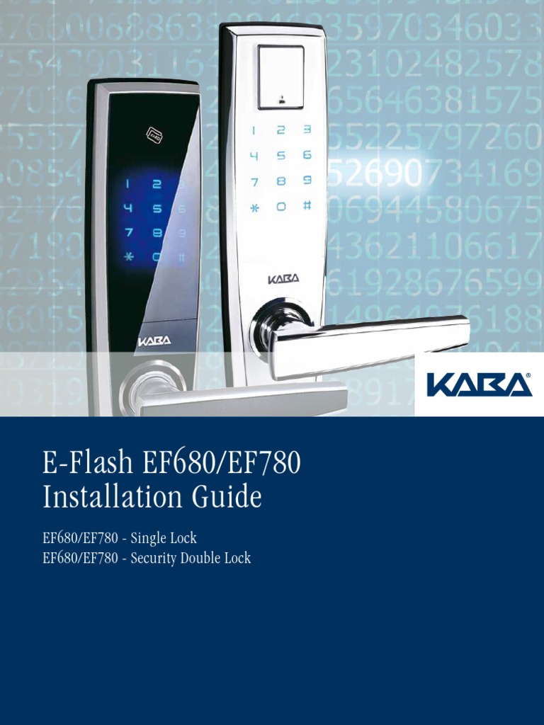 Kaba EF680/EF780 Installation Guide | PDF | Drill | Tools