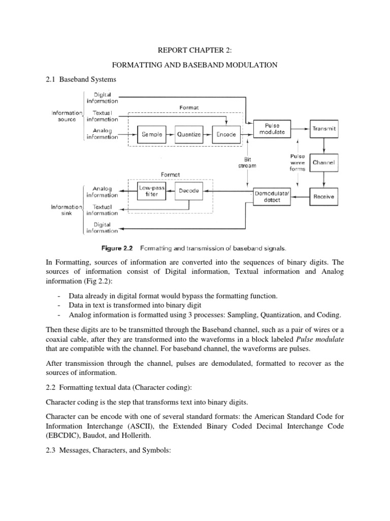 Formatting and Baseband Modulation | Download Free PDF | Sampling ...