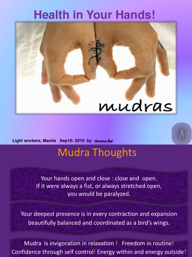 Healing Yogic Mudras | PDF | Yoga | Hand