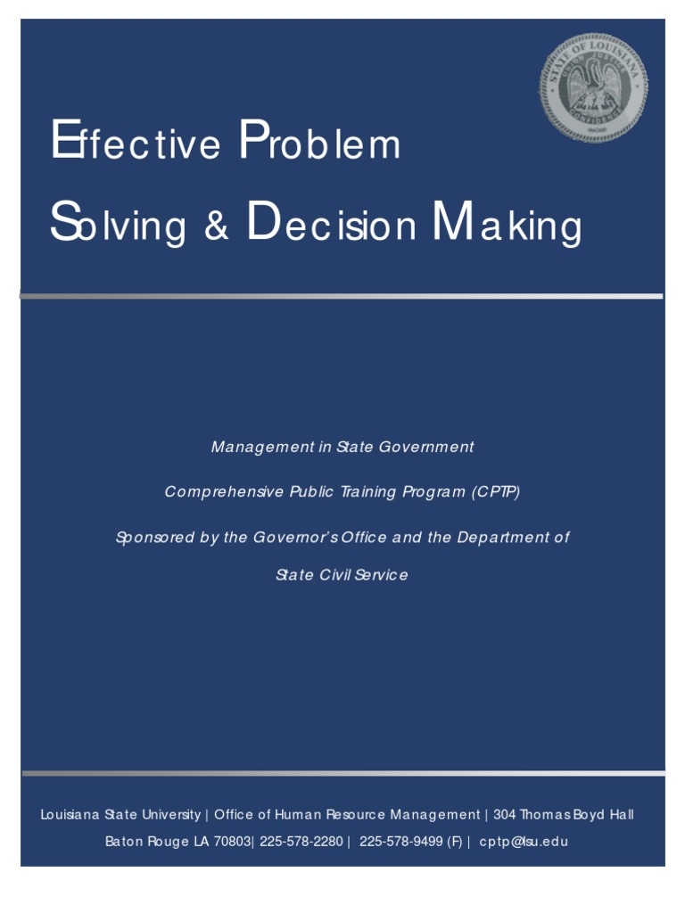 Effective Problem Solving and Decision Making | PDF | Brainstorming ...