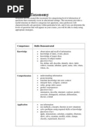 Barrett's Taxonomy (Quick Ref Guide) | PDF