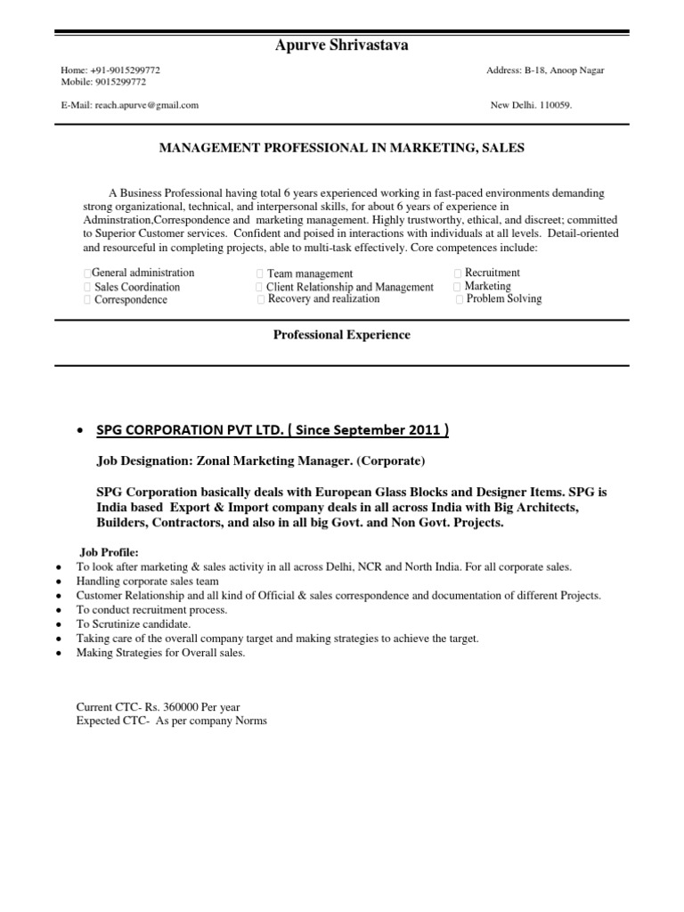 Apurve Shrivastava..SPG RESUME | PDF | Recruitment | Microsoft Office