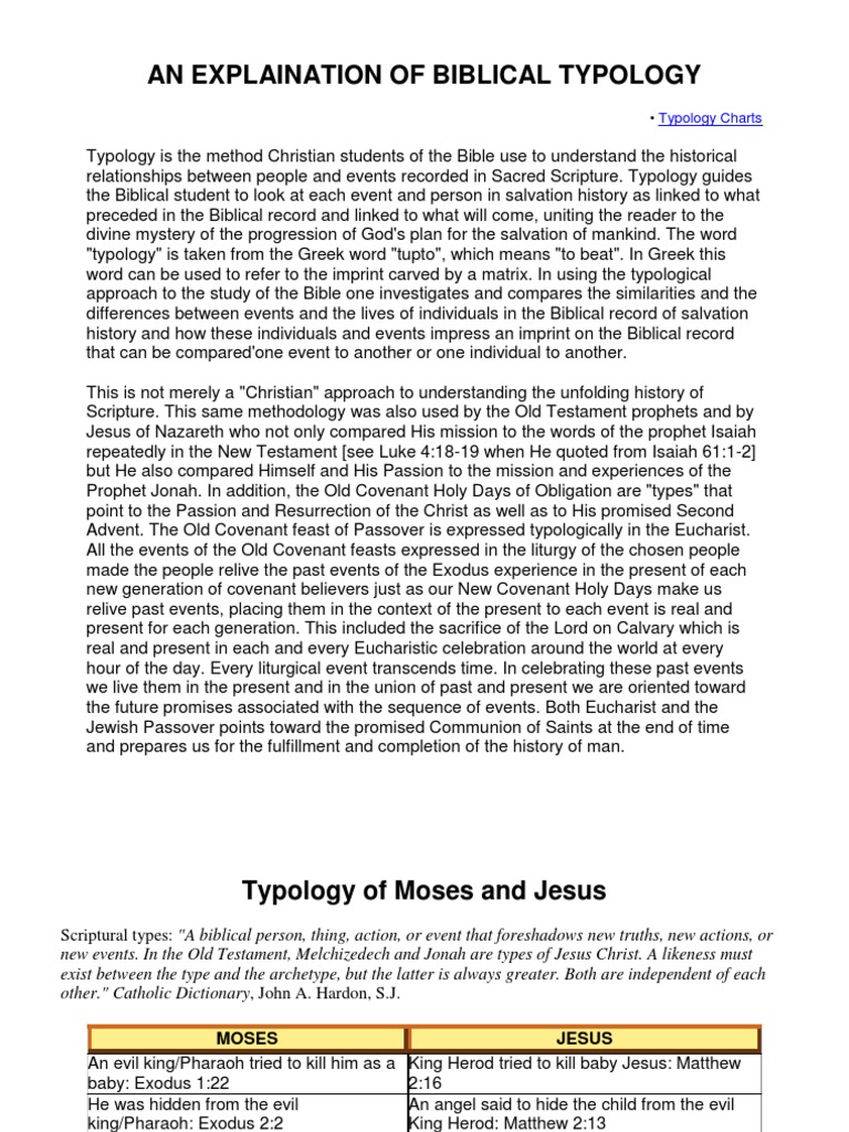 Typology of Moses and Jesus | PDF | Book Of Exodus | Covenant Theology