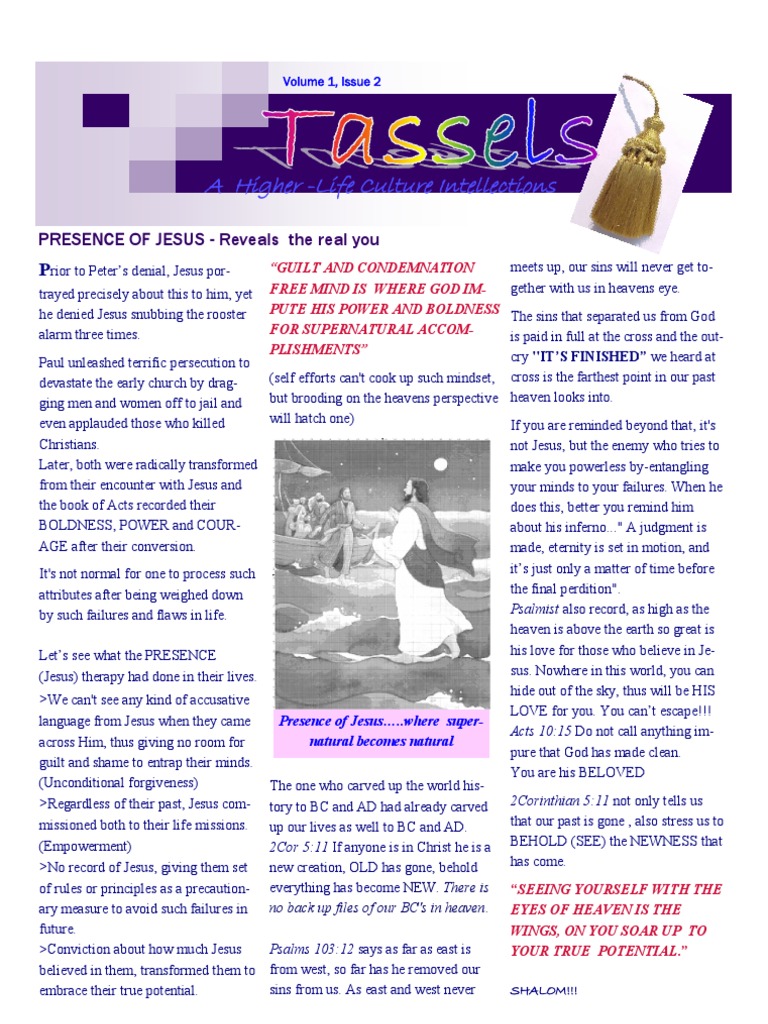 Tassels-2 PRESENCE OF JESUS - Reveals The Real You | PDF | Heaven | Jesus