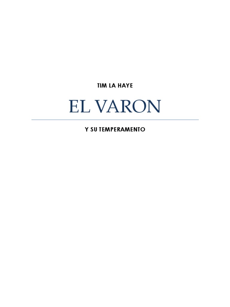 El Varon | PDF | Hombre | Masculinidad
