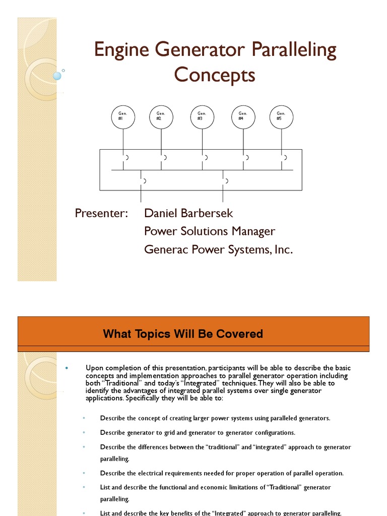 Generator Paralleling Concepts Explained | PDF | Computers | Technology ...