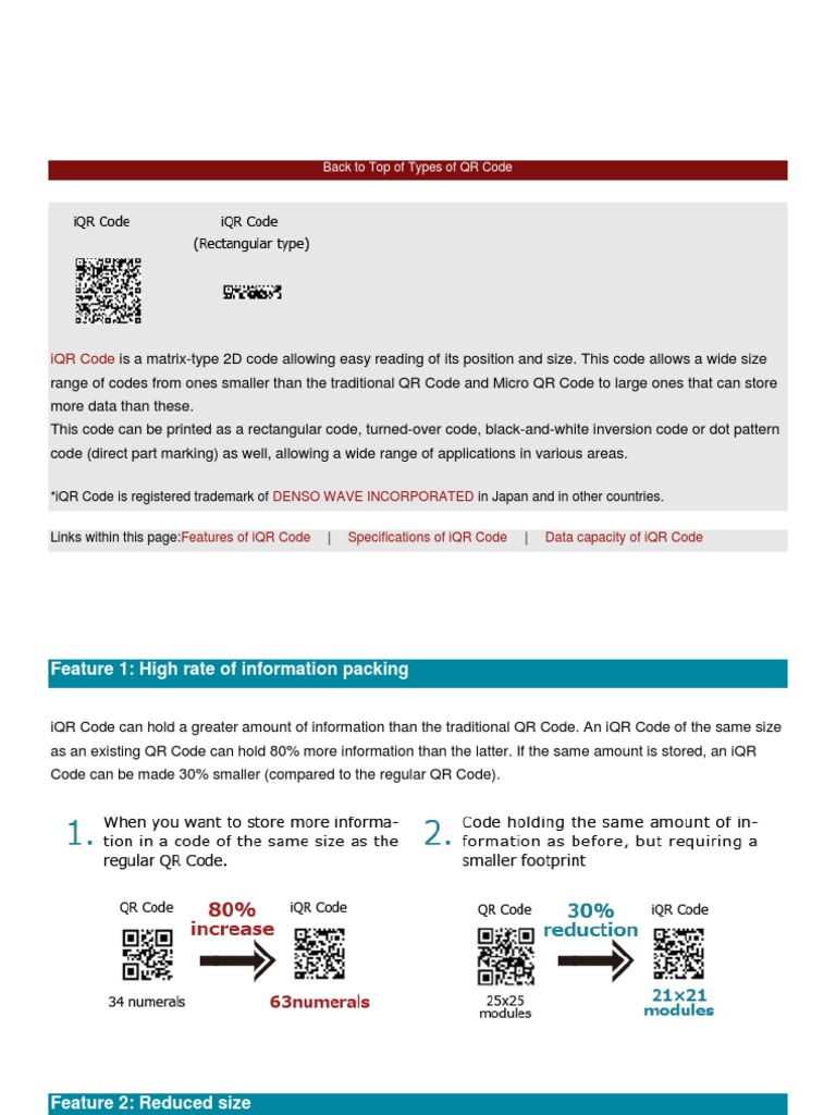 iQR Code: Features and Benefits | PDF | Qr Code | Media Technology