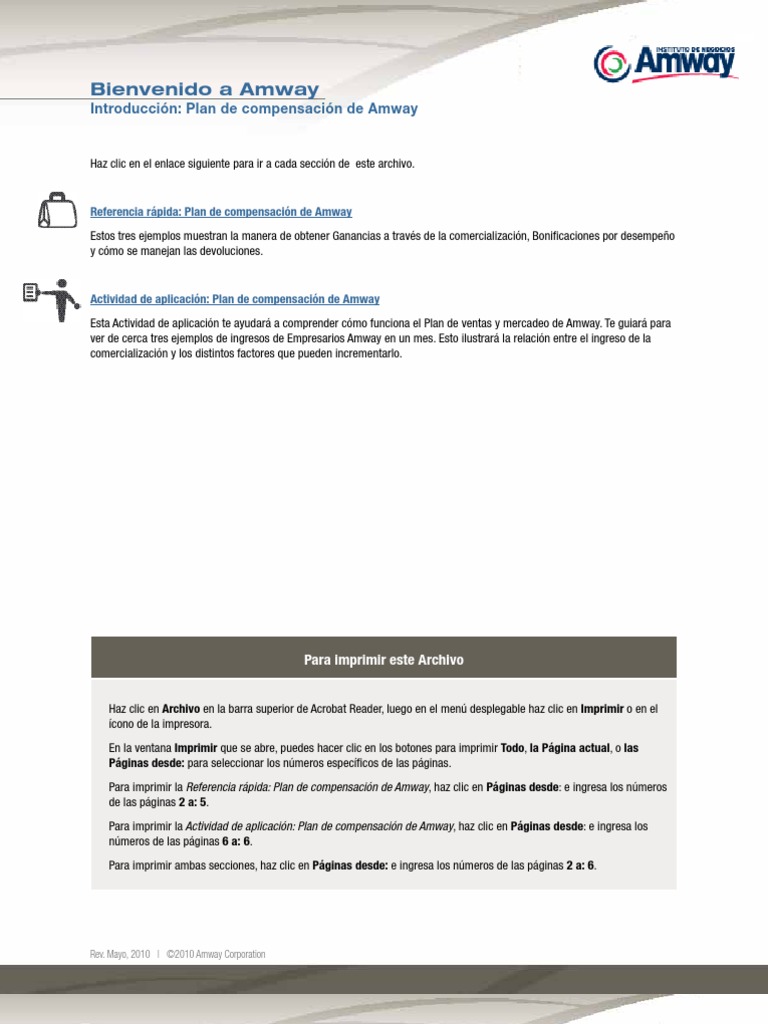 Amway Compensation Plan-Spanish | Descargar gratis PDF | Euro | Point ...
