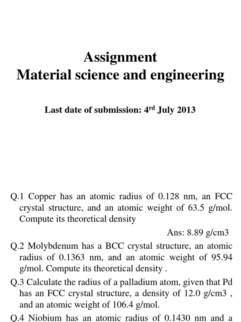 Assignment Material Science | PDF | Heat Treating | Diffusion