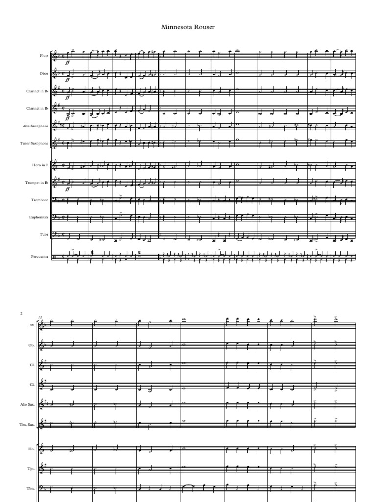 Minnesota Rouser - Full Score | PDF | Livres de cuisine, nourriture et vin