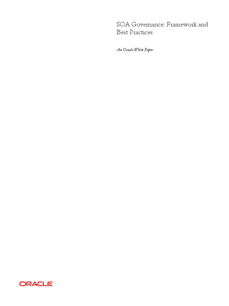 Oracle Soa Governance Best Practices | PDF | Service Oriented ...