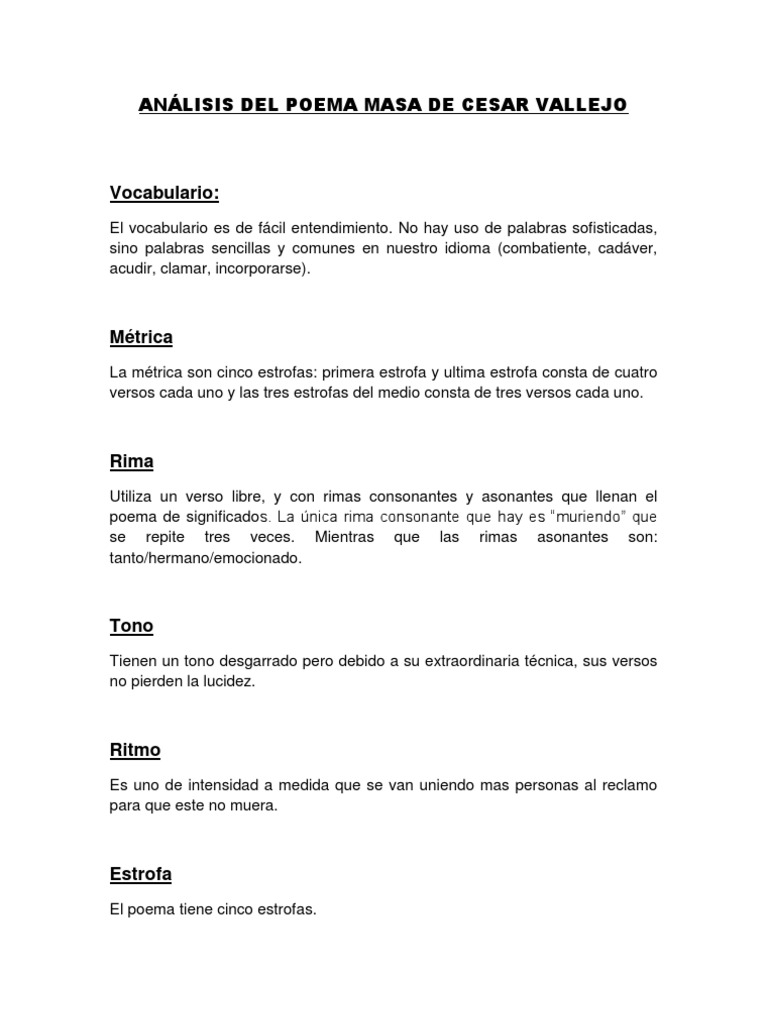 Análisis D de Poemas | PDF | Metro (poesía) | Rima