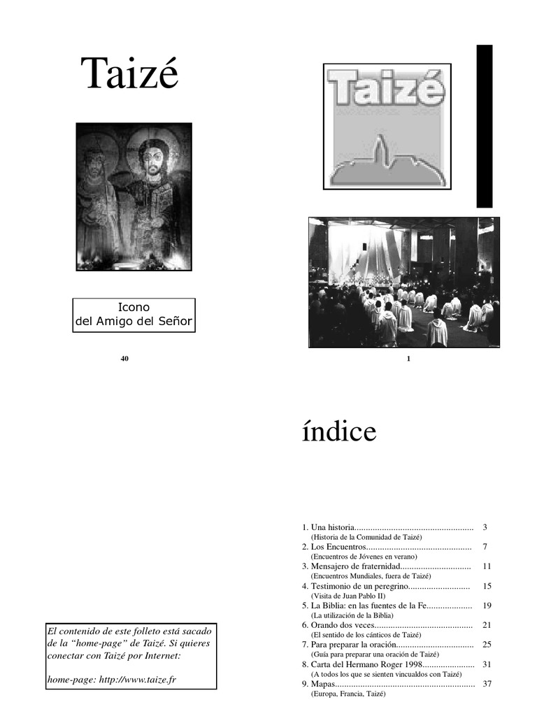 Libro Taize | PDF | Oración | eucaristía