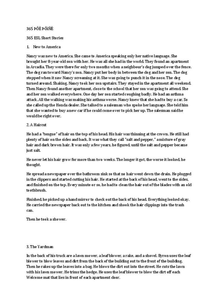 365 Esl Short Stories | PDF | Spock | Nature