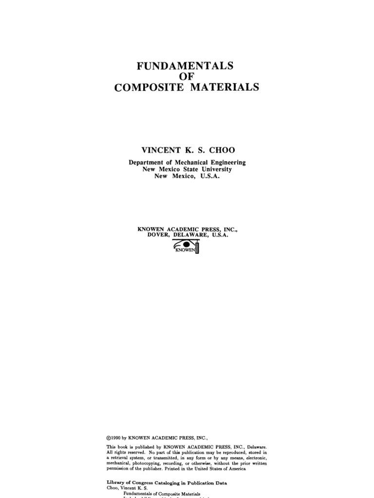 Fundamentals of Composite Materials | PDF