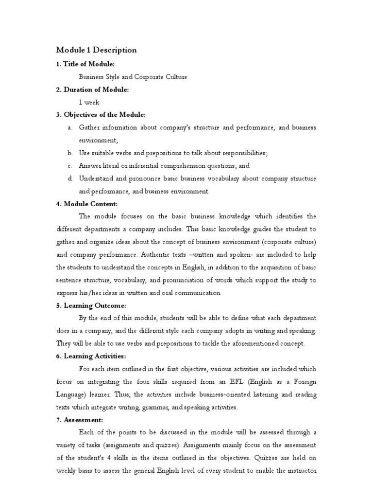 Module Description | PDF