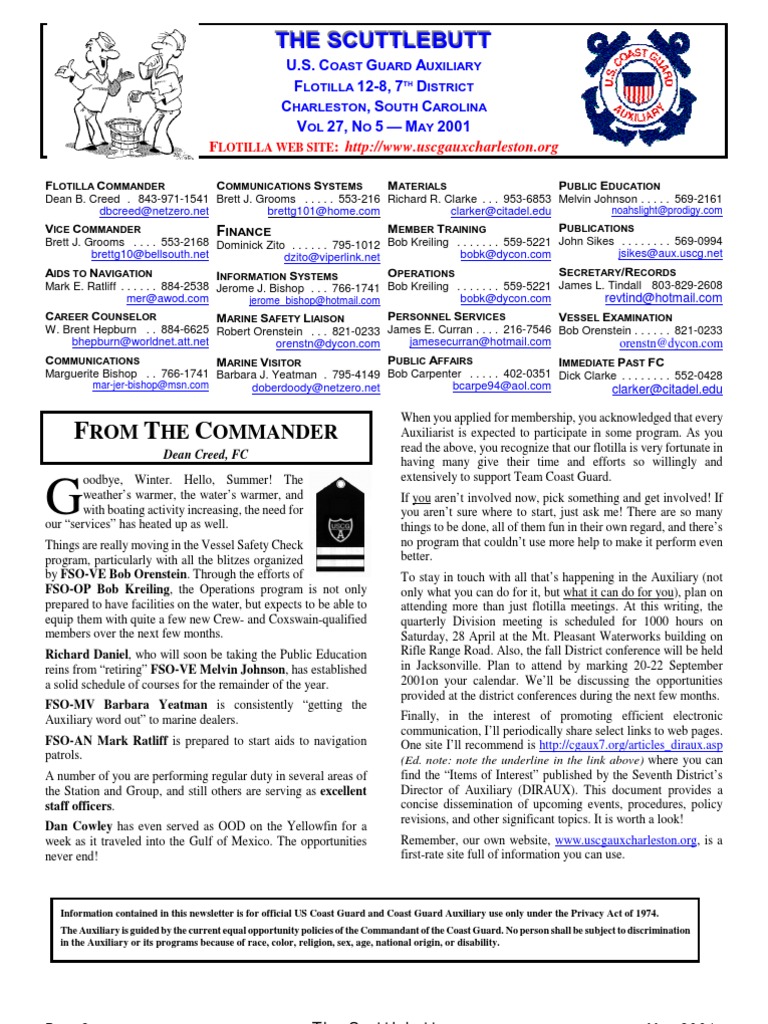 The Scuttlebutt | PDF | United States Coast Guard | Email
