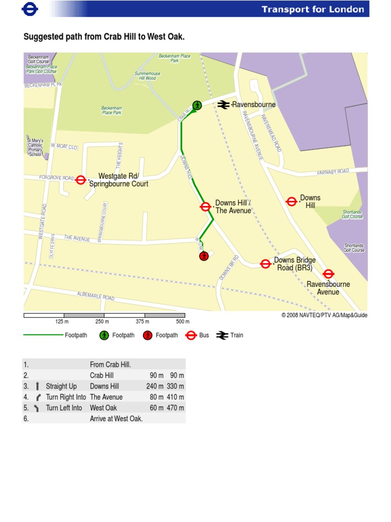 Map - Ravensbourne Station To West Oak | PDF | Social Science | Travel