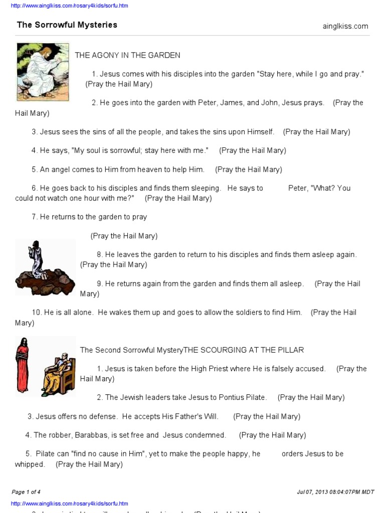 Sorrowful Mysteries for Kids Guide | PDF | Crucifixion | Rosary