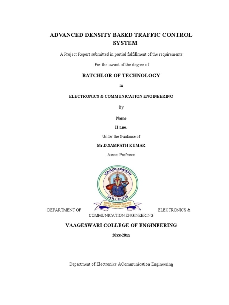 Advanced Density Based Traffic Control System | PDF