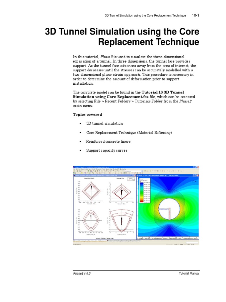 Tutorial 18 3D Tunnel Simulation Using Core Replacement | PDF ...