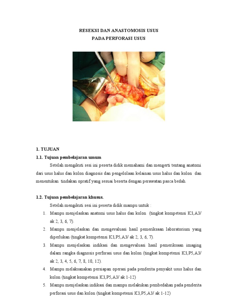Reseksi Dan Anastomosis | PDF | Sains & Matematika