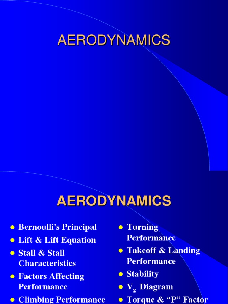 Basic Aerodynamics | PDF | Lift (Force) | Stall (Fluid Mechanics)