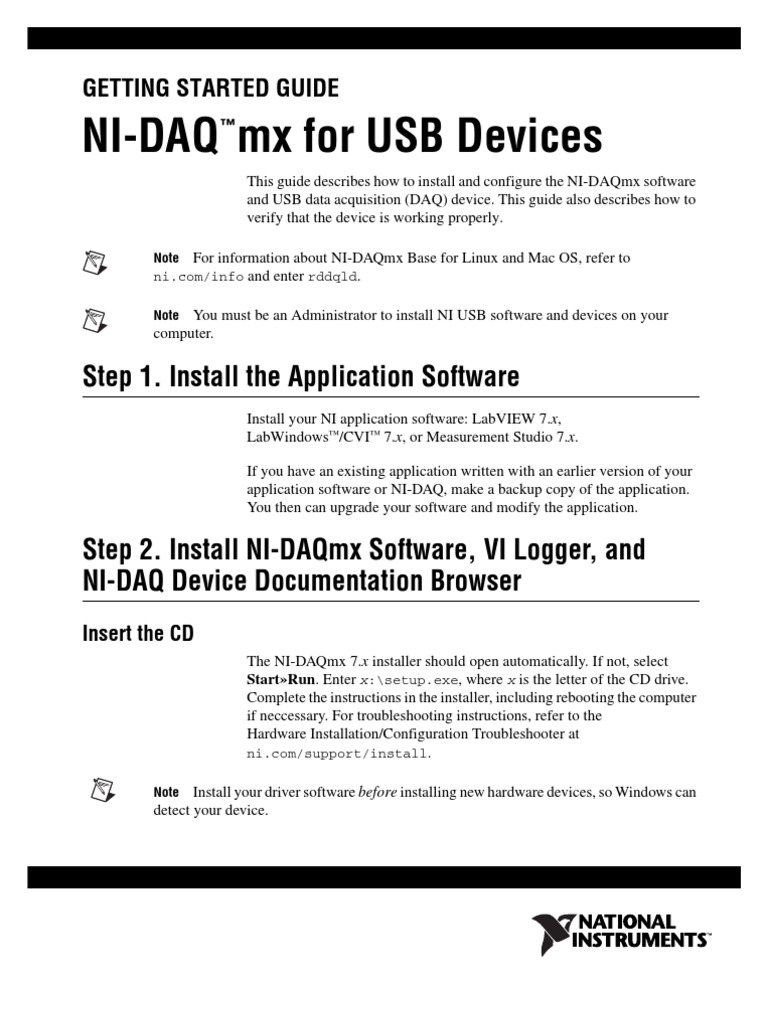 Usb 6008 Starting Guide 2 | PDF | Installation (Computer Programs) | Usb