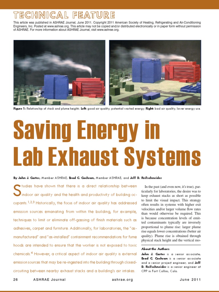Saving Energy in Lab Exhaust Systems | PDF | Technology & Engineering