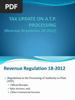 Guidelines for ATP Processing in BIR | PDF | Value Added Tax | Invoice