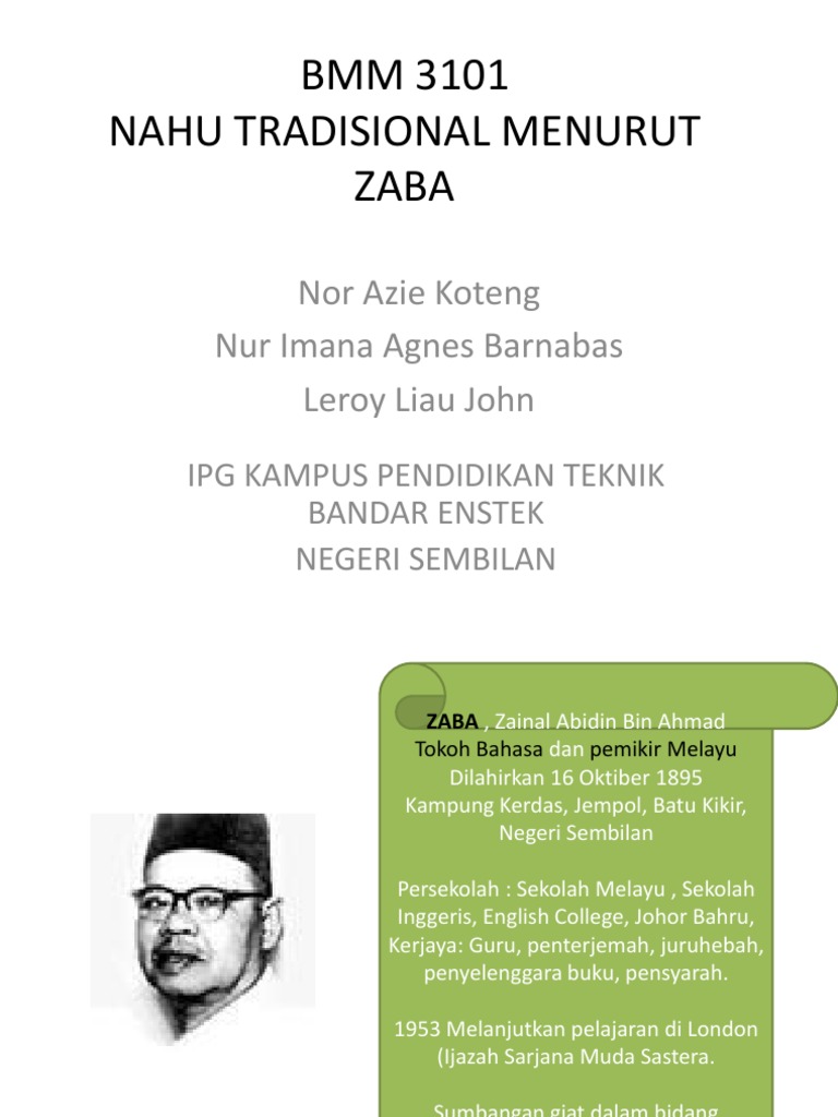 Nahu Tradisional Menurut Zaba | PDF