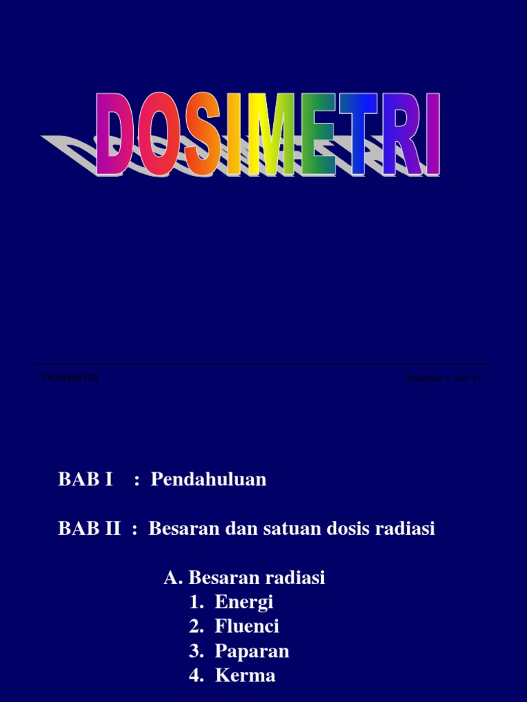 Dosimetri | PDF