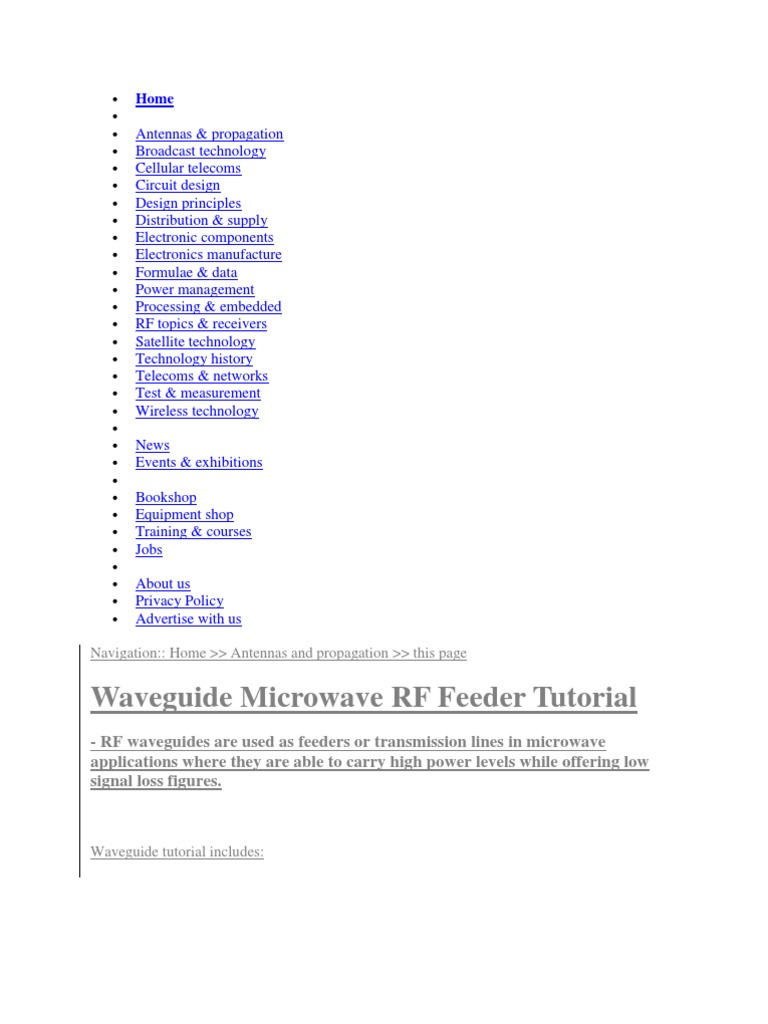 Wave Guides | PDF | Waveguide | Transmission Line