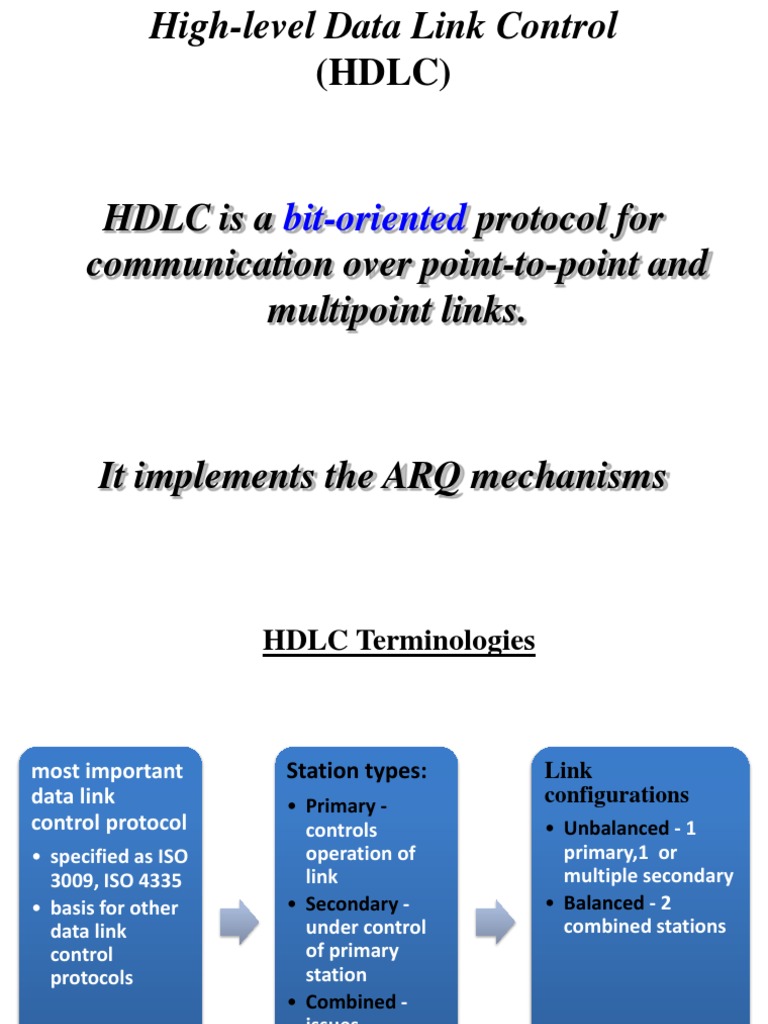 High-Level Data Link Control (HDLC) | PDF | Communications Protocols | Physical Layer Protocols