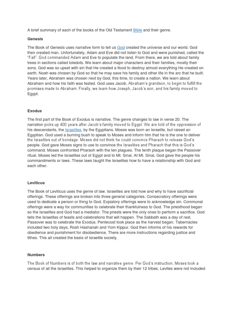 Old Testament Summary | Download Free PDF | David | Isaiah